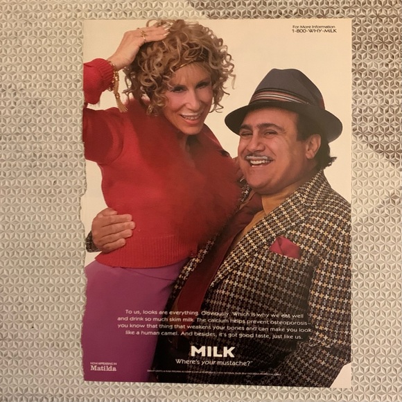 Art | Vintage Milk Ad Danny Devito Rhea Perlman As Harry Zinnia ...